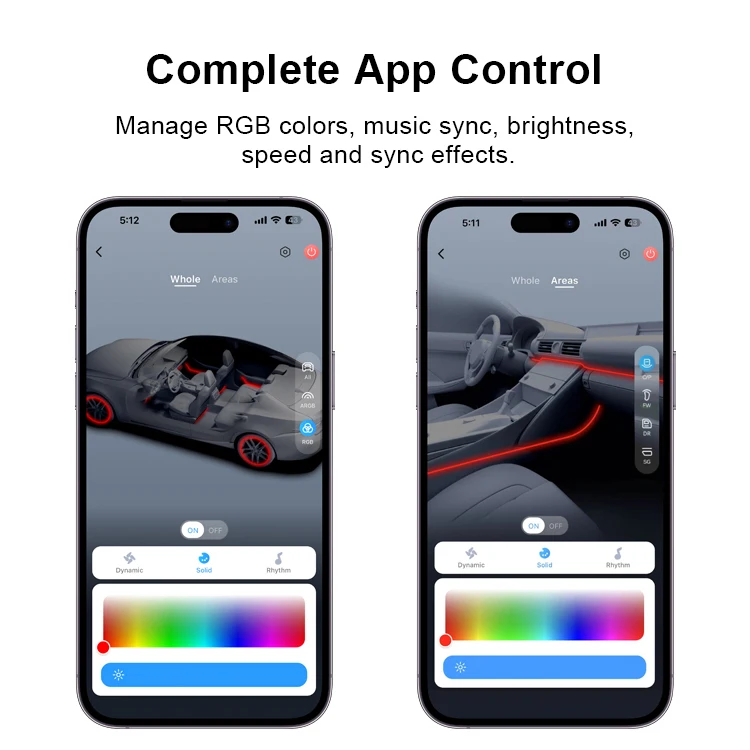 Factory Custom Ambient Lighting - Easy Install for Cars
