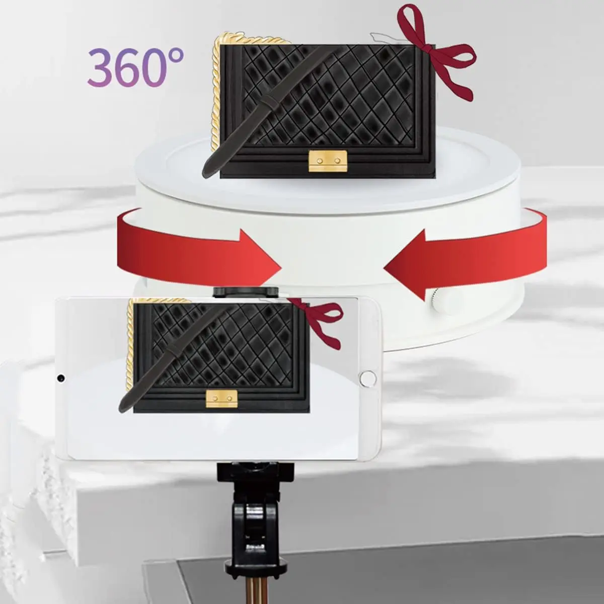 15cm Led Light Rotating Display Stand Base Platform Turntable ...