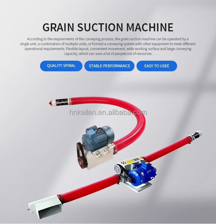 Portable Grain Suction Grain Suction Machine Flexible Screw Conveyor ...