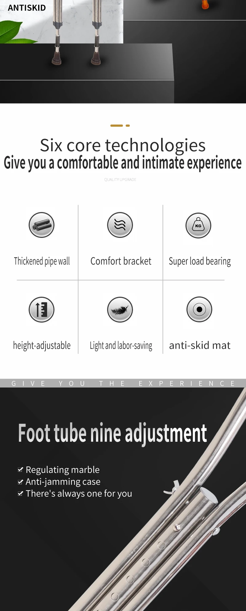Aluminum Alloy Underarm Crutches Medical Portable Disabled Aluminium ...