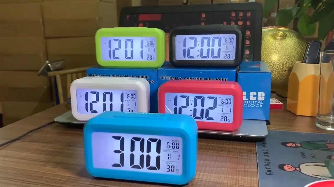 Myriver Smart Sensor Alarm Lcd Display Desk Timer Date Time Table ...