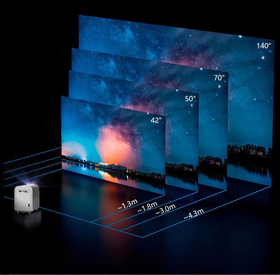 Yh300 Hitoritabi 4K Laser Light Projector - Portable & Smart