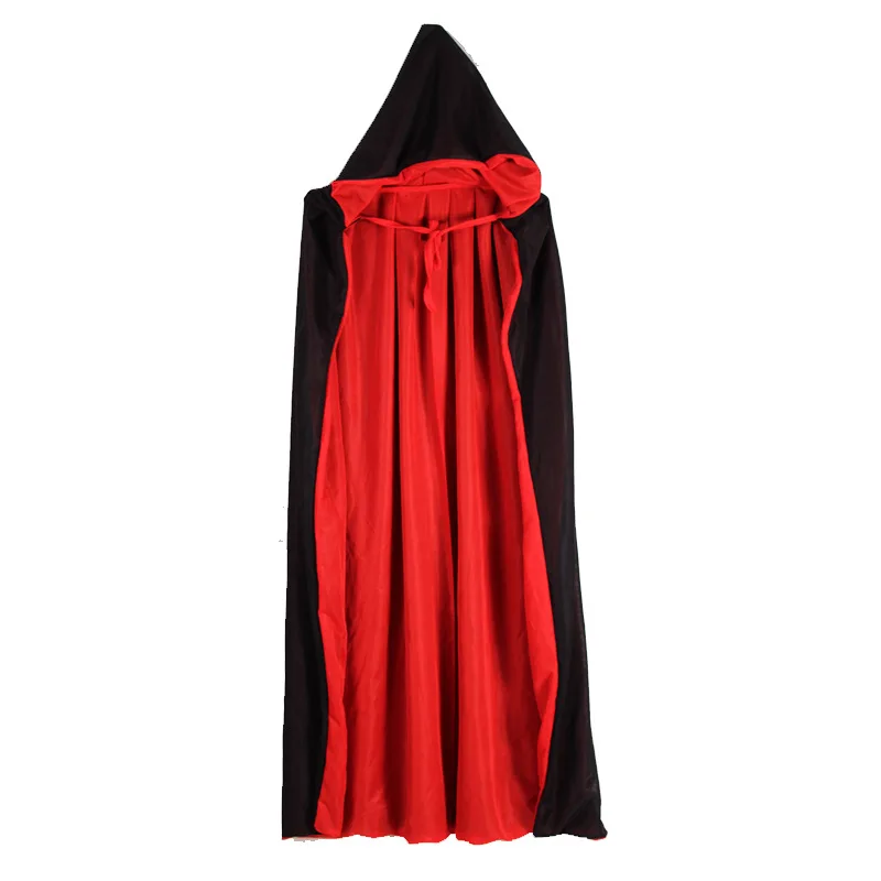 Halloween Cloak Vampire Cos Cosplay Costume Double Black And Red Cape ...