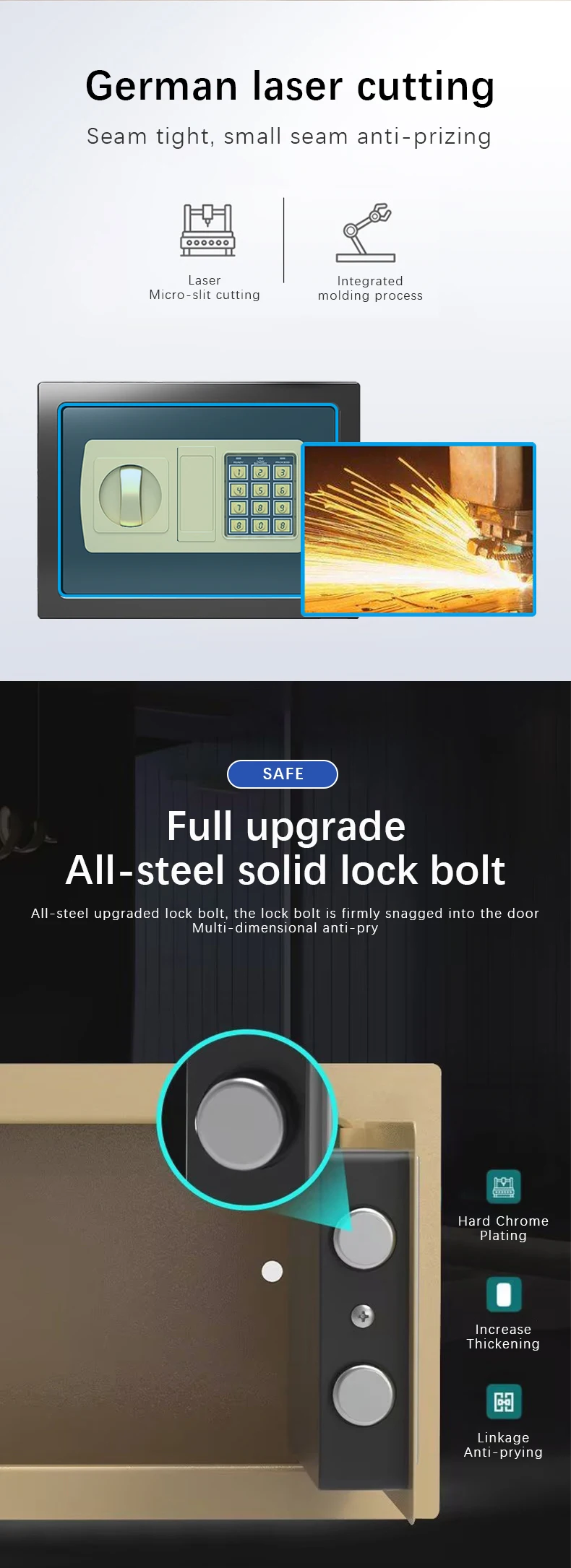 Secure Your Valuables with Our Safe Box - Steel & Fingerprint Lock