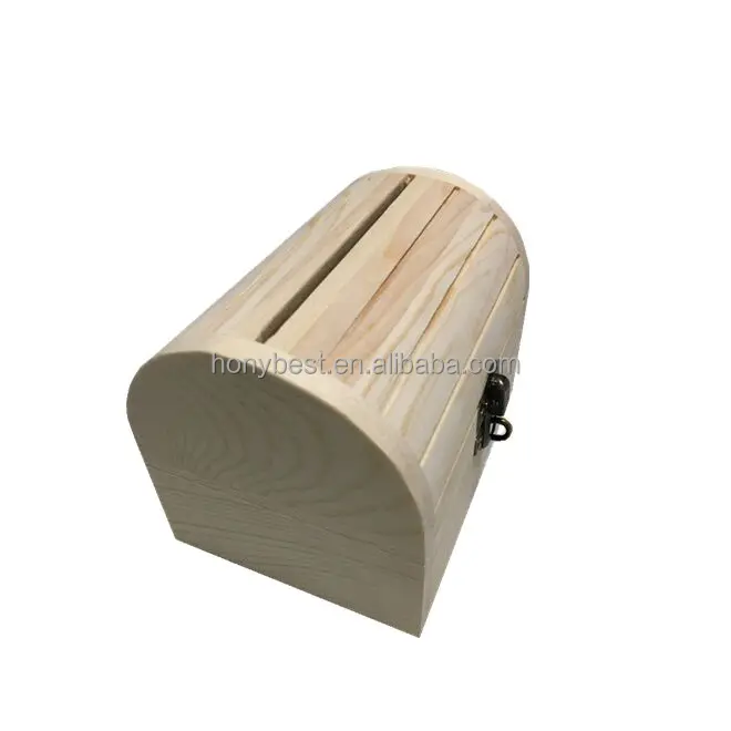 Vintage Wooden Treasure Chest with Lock | Antique Pirate Jewelry Box for Keepsakes & Kids Stash ...