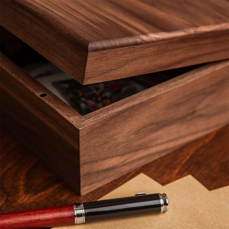 Wooden Box with Hinged Lid - Perfect for Storage & Display
