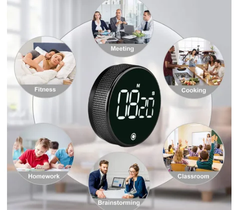 Kitchen LED Digital Cooking Shower Timer Magnetic Training Stopwatch ...