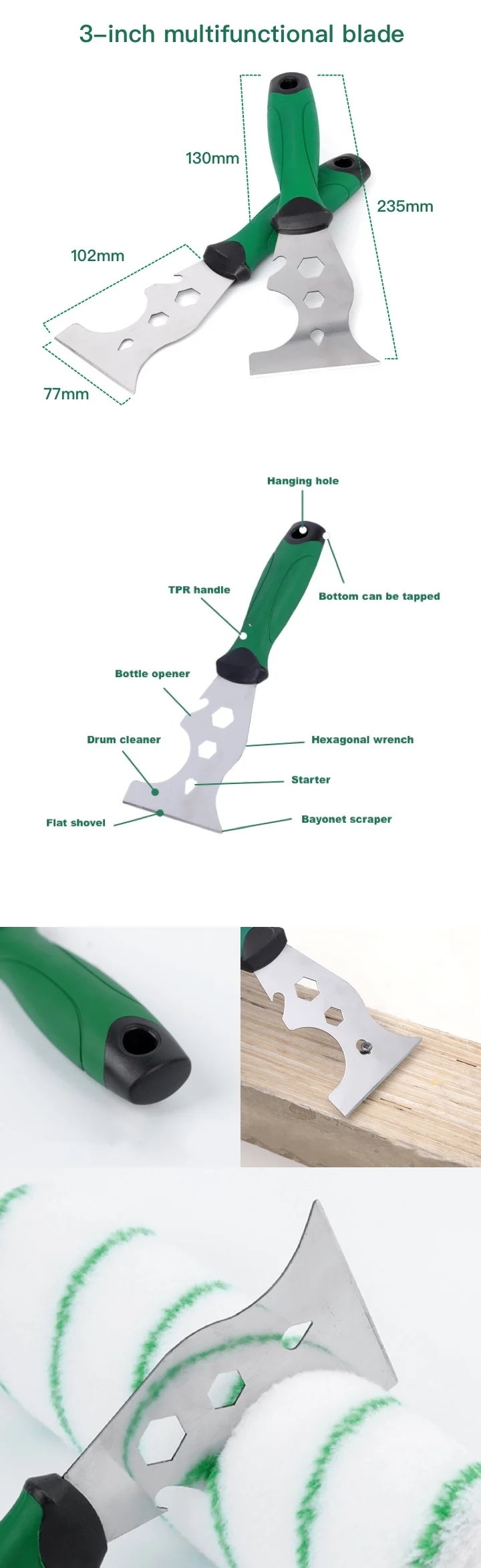 Drywall Paint Scraper Stainless Steel Putty Knife Scraper - Buy Drywall ...