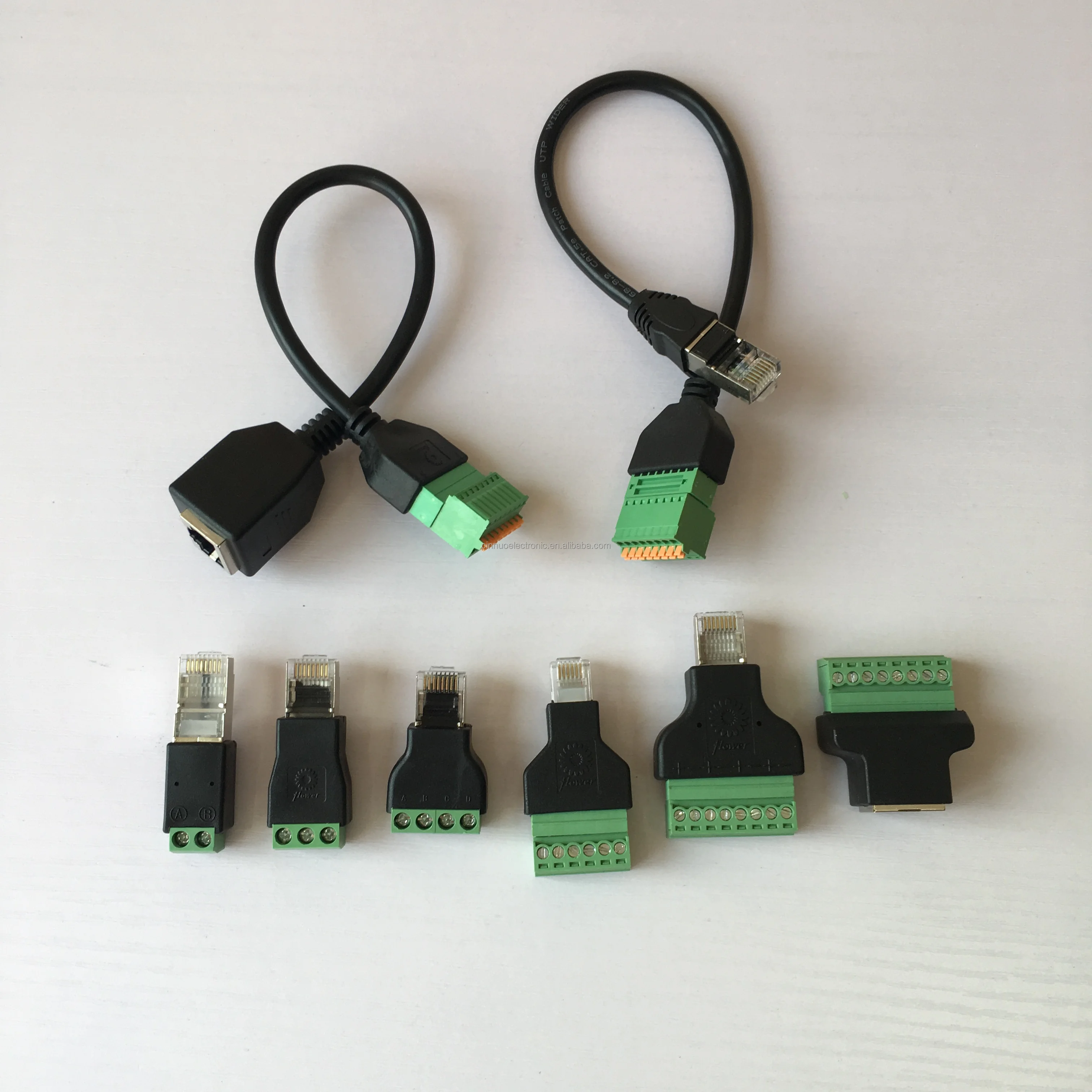 Rj45 Male To Rs485 & 3 Pin Screw Terminal Adapter Converter - Oem