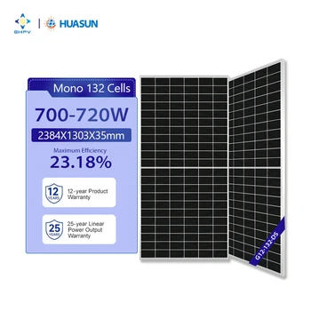 Huasun Hs-210-b132ds Paneles Solares 1000 Watts Bifacial Hjt Half Cut Cell 700w 705w 710w 715w ...