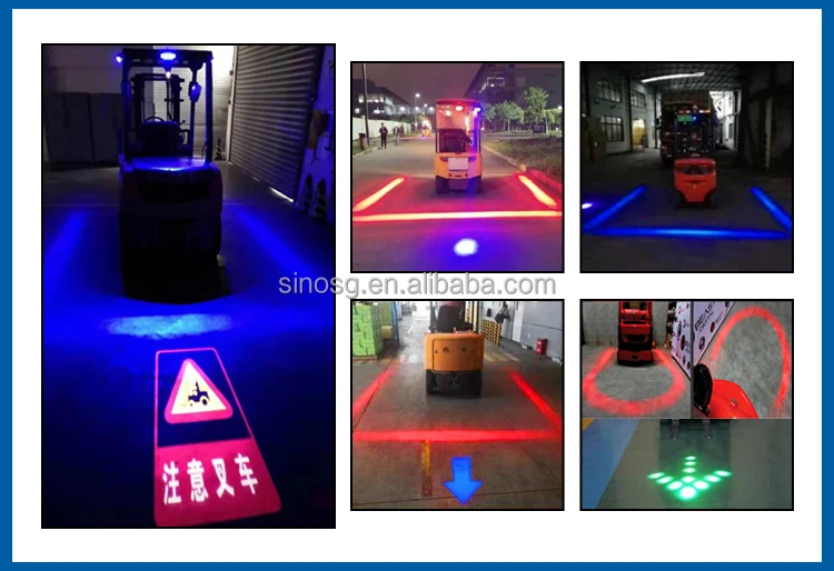 DC10-80V Blue Point Danger Zone LED Lamp 10W Forklift Light