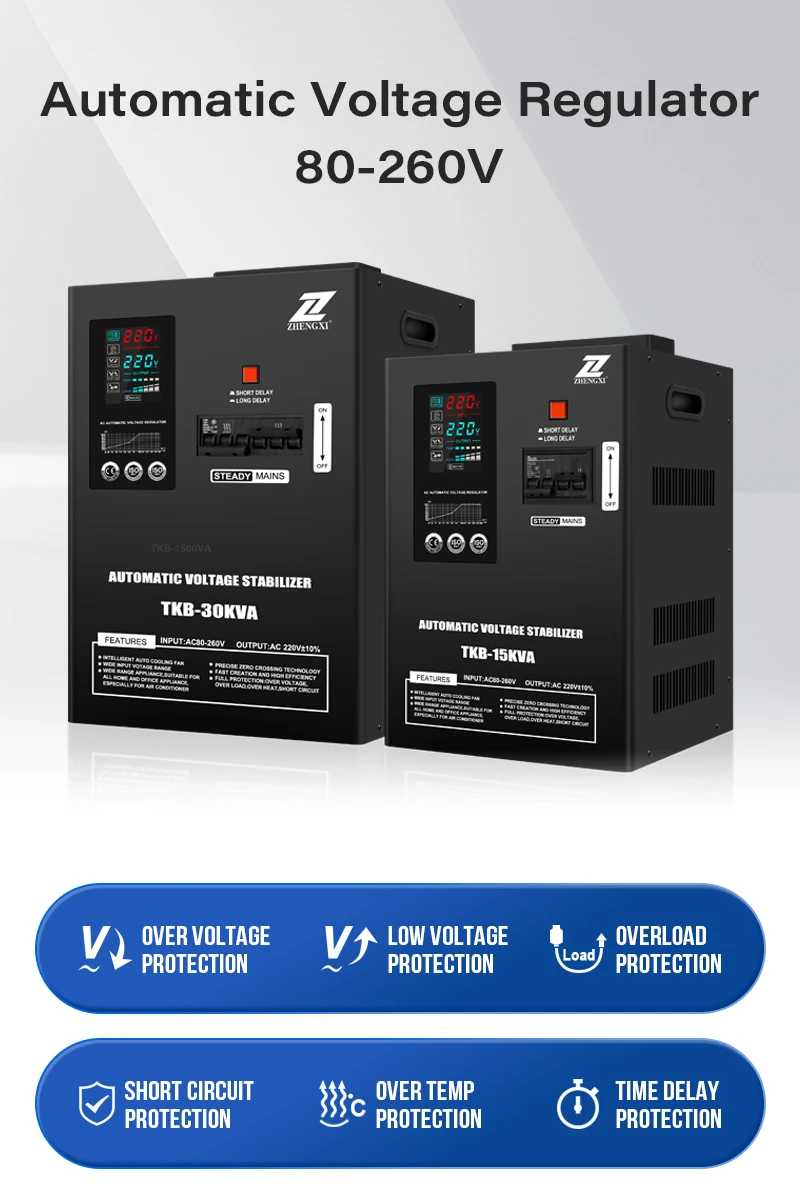 Single Phase Power Supply Voltage Stabilizer/avr 30kva 220v Automatic ...