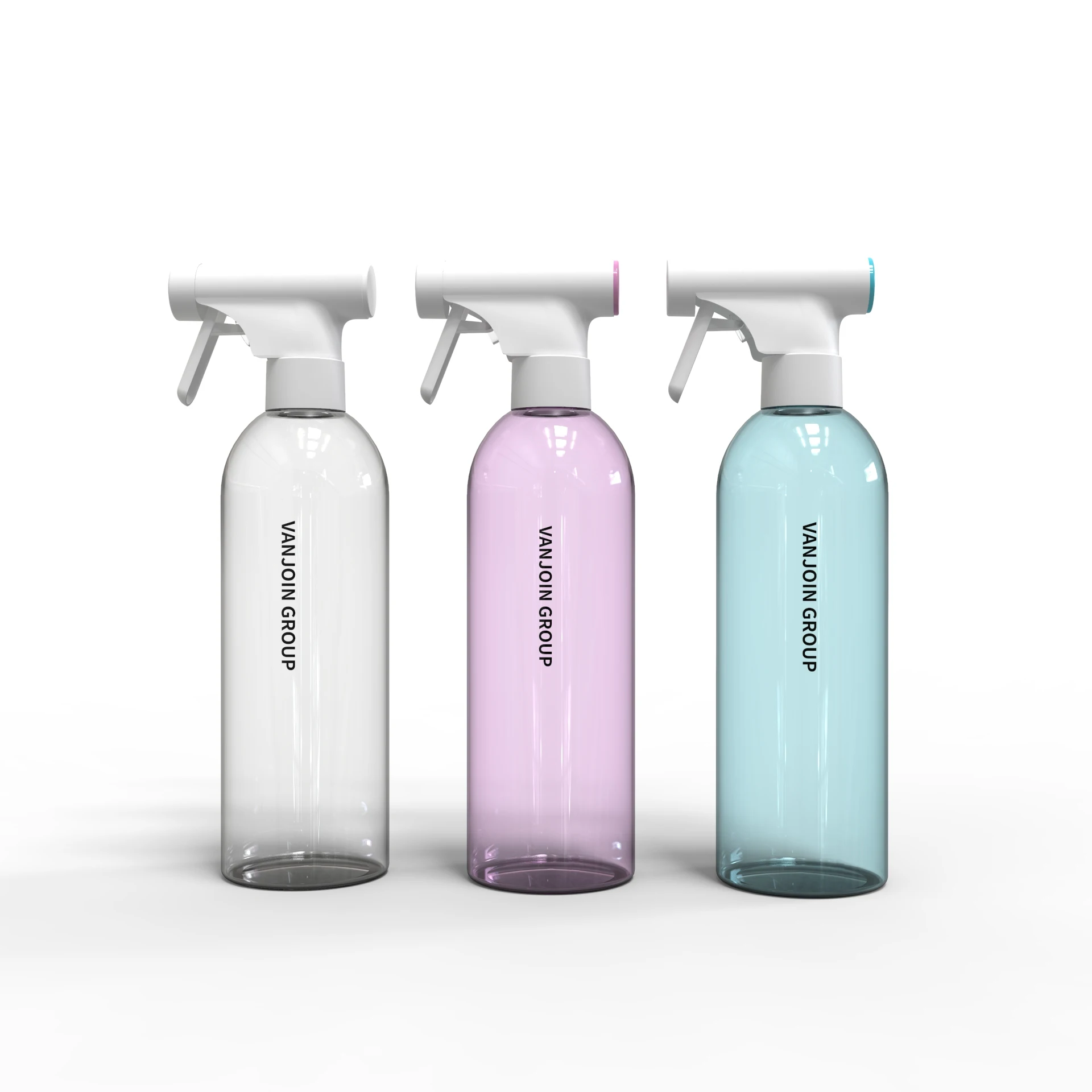 PET Clear Blue Spray Bottle - 4pcs/set for Cleaning Solutions