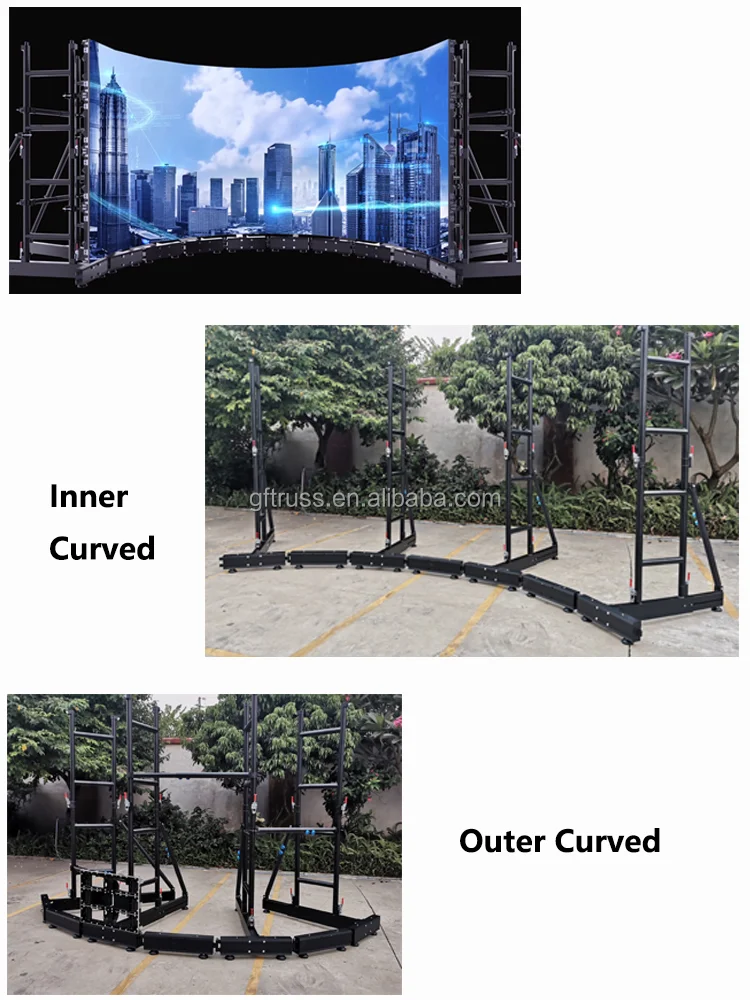 Customized Arc LED Screen Wall Ground Support Systems