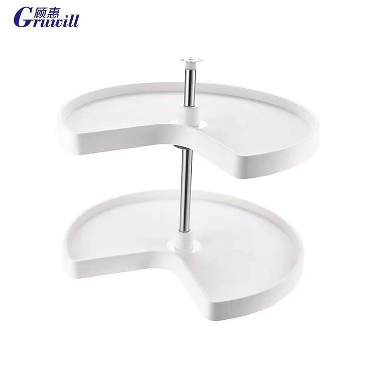 Kitchen Plastic Magic Corner Storage Rack Kitchen 270 Degree Revolving ...