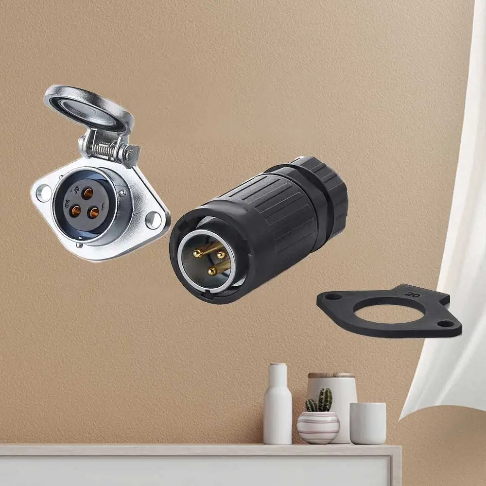 Oswell Circular Power 3 Pin Electrical Waterproof Automotive Plug ...