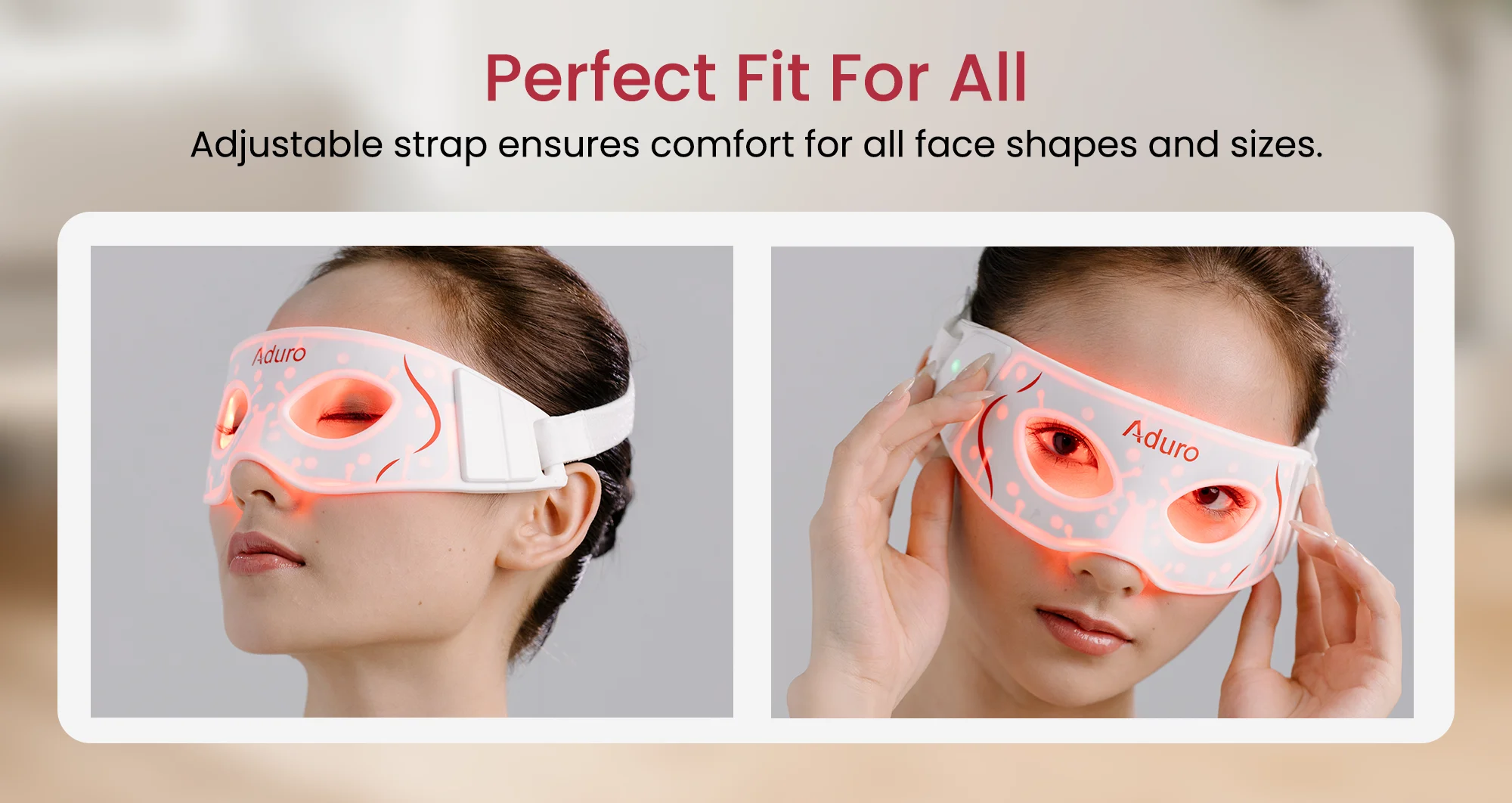 Aduro LED Beauty Eye Mask - Anti-Aging & Skin Rejuvenation