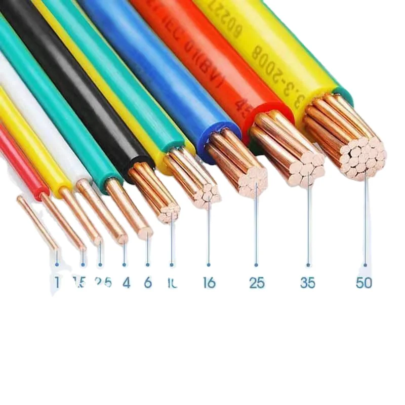 Wholesale Bv/bvr Electrical Wire Cable 1.5mm 2.5mm 4mm 6mm Single Core ...