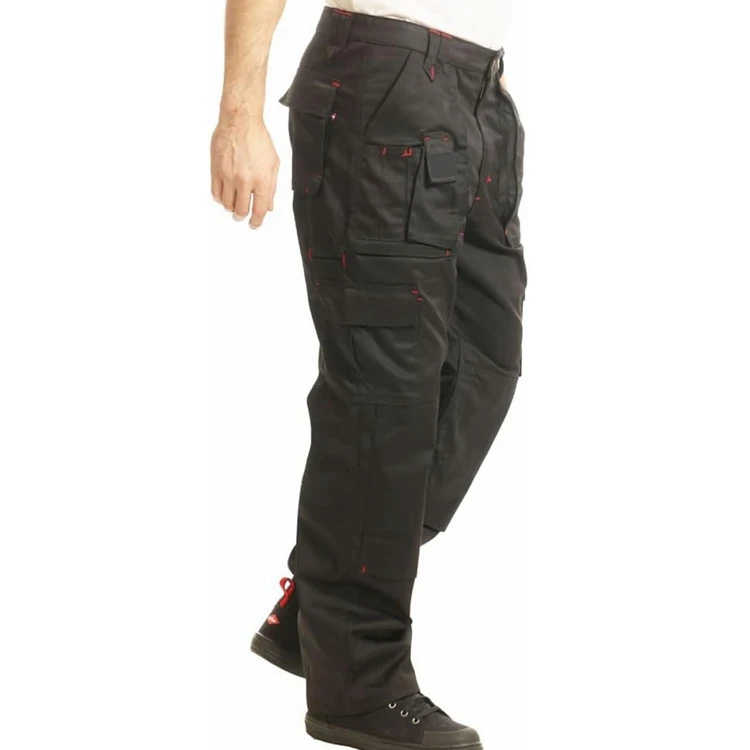 Safety Work Cargo Pants Workwear Mens Multi Tool Pocket Easy Care Heavy ...