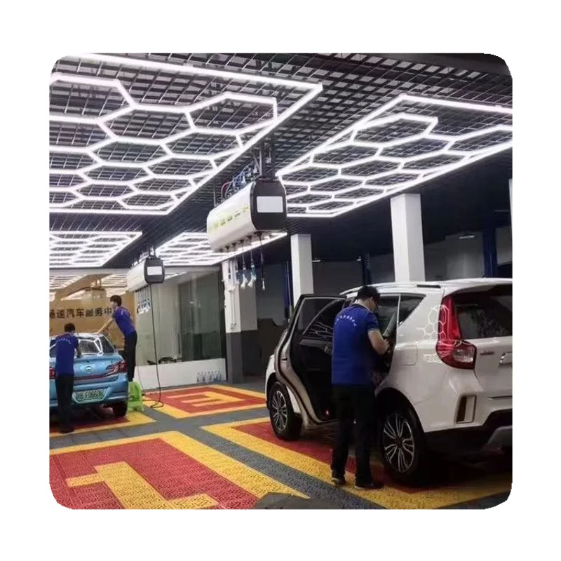 New Led Hexagon Lights Hex Lights For Garage Ceiling Honeycomb Auto ...