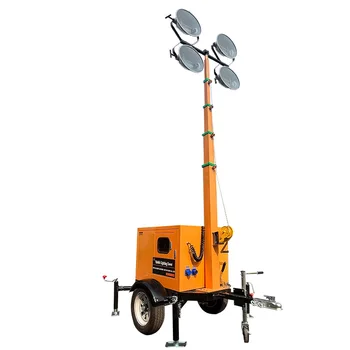 9m Diesel Engine Tower Metal Halide Lamp Practical Hand Lifting ...