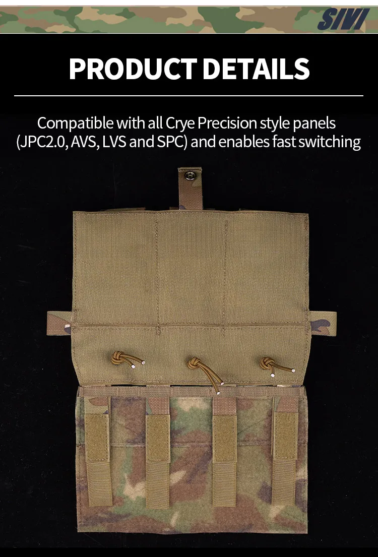 Sivi Tactical Chest Rig Micro Fight Full Flap Magic Hook Loop Sticker ...