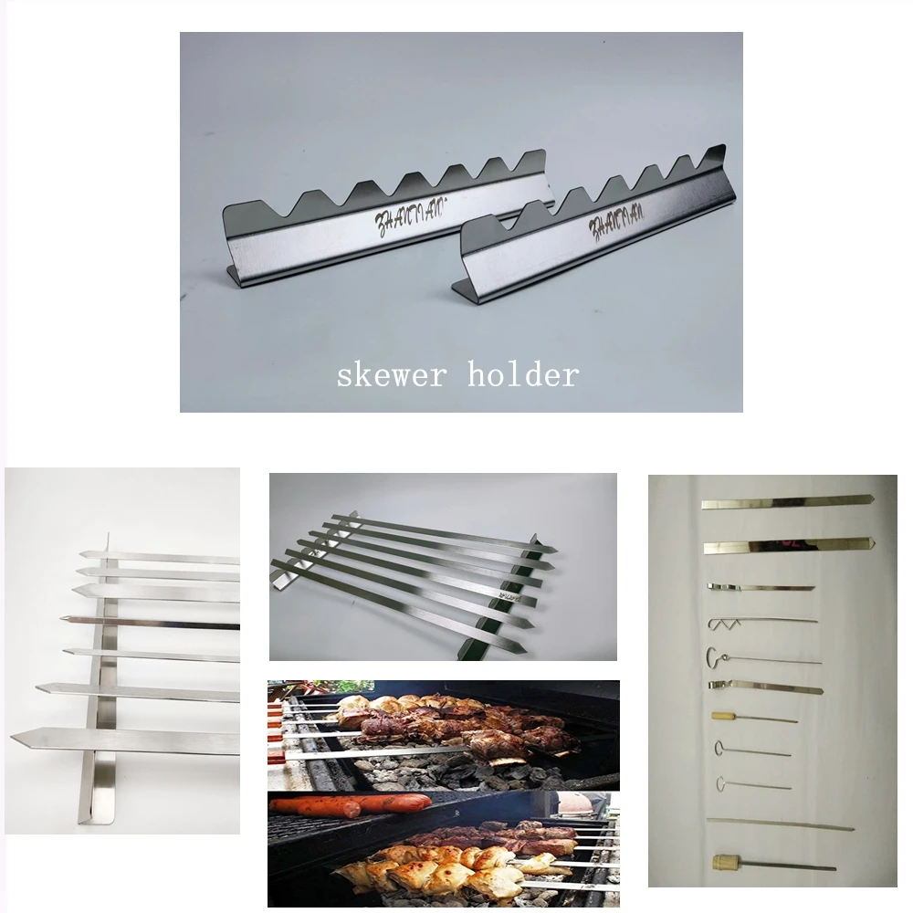 Stainless Steel Universal Kebab Skewer Square Skewers Kebab Rotating ...