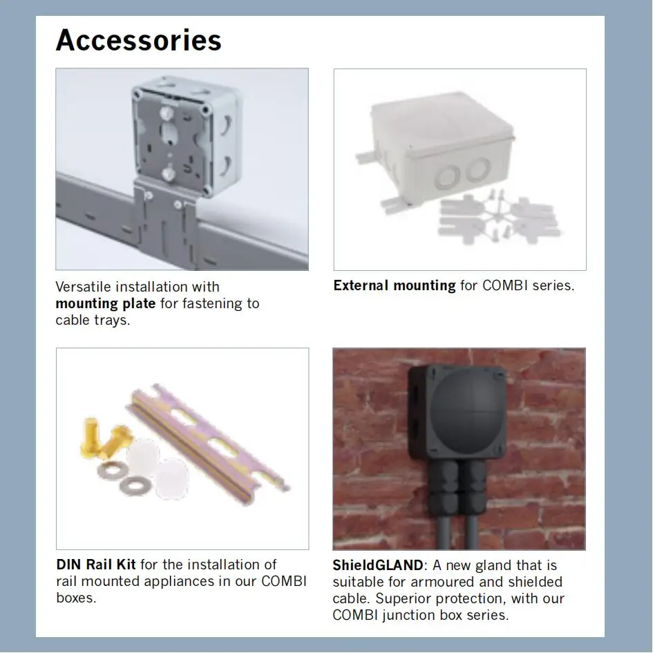 IP66 External Outdoor Waterproof Combi Junction Box Weatherproof Wiska ...