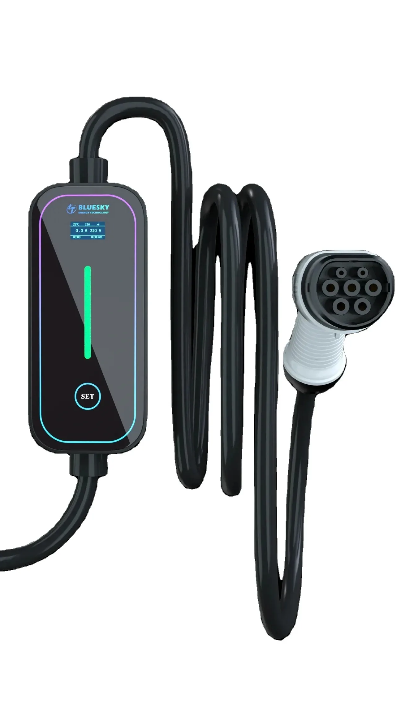 Bluesky Mode 2 Portable Ev Charger Type2 Gb/t Cee Schuko Plug Scheduled ...