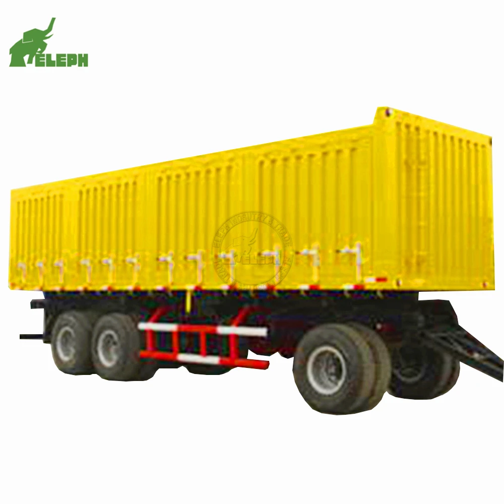 Heavy Duty Truck Tri Axle box full trailer Closed Box Body Truck ...