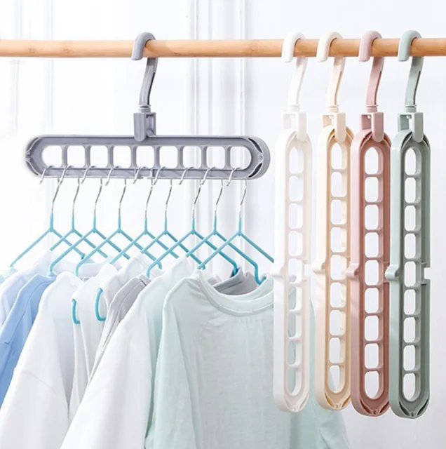 Multifunctional Space Saving 9 hole Clothing Hanger 360 Rotating Magic multifunctional-space-saving-9-hole-clothing-hanger-360-rotating-magic