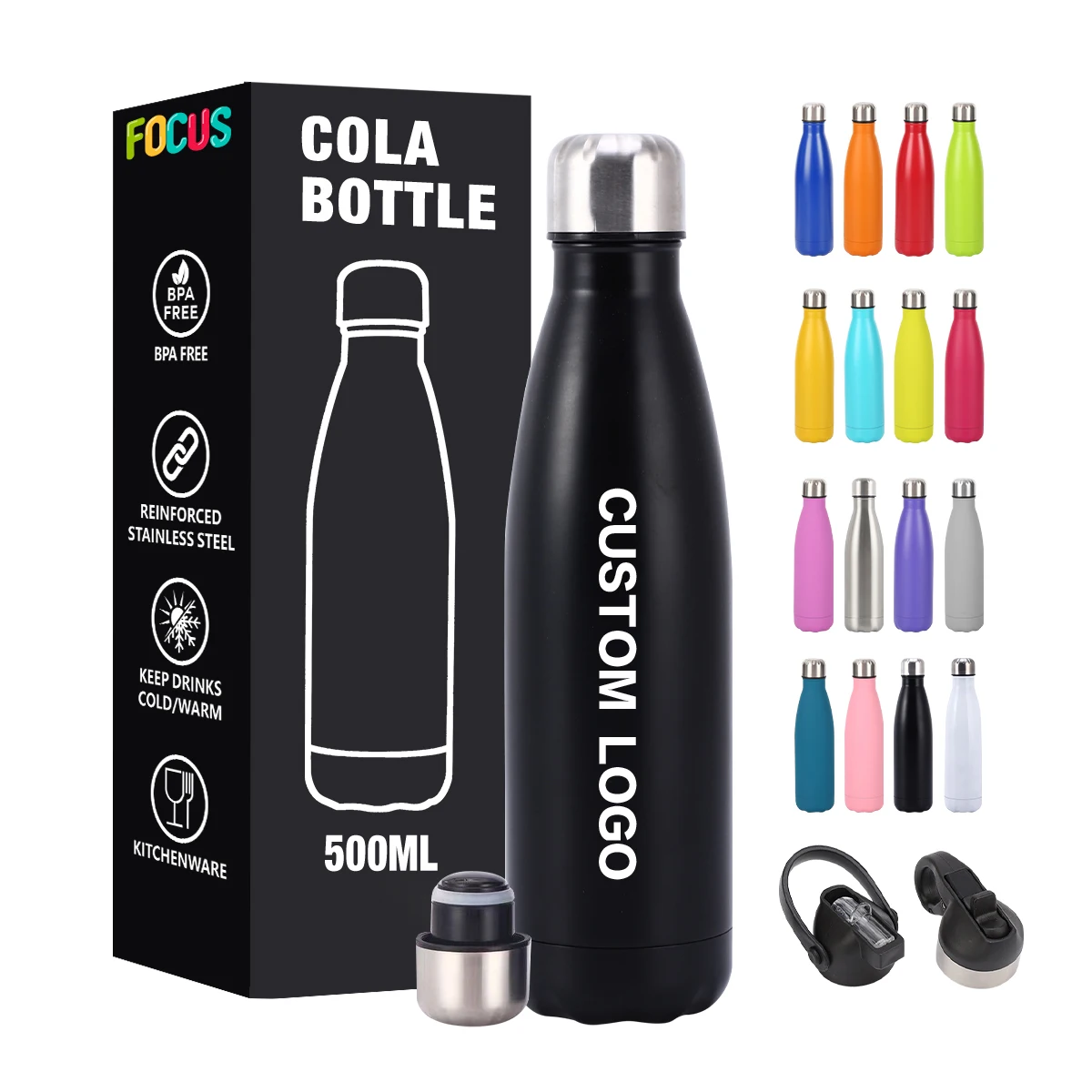 Customized 500ml Water Bottle Chilling Outdoor Insulated Cup Small ...