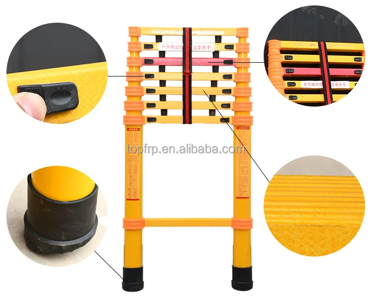 Insulation Ladder High Voltage Telescopic Fiberglass Frp Tool Box ...