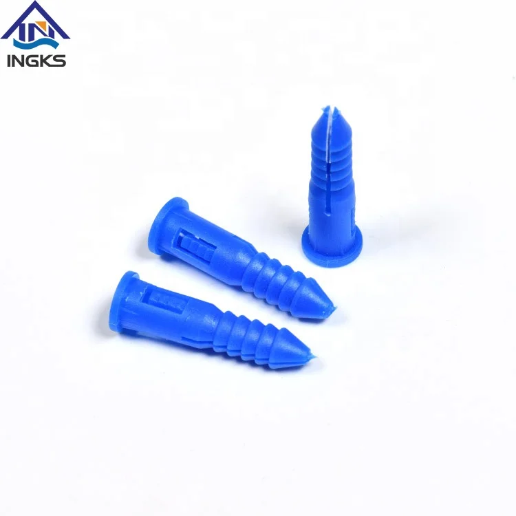 Plastic Expansion Anchor Bolt M6 M8 Fish Nylon Sleeve Anchor Blue Color ...