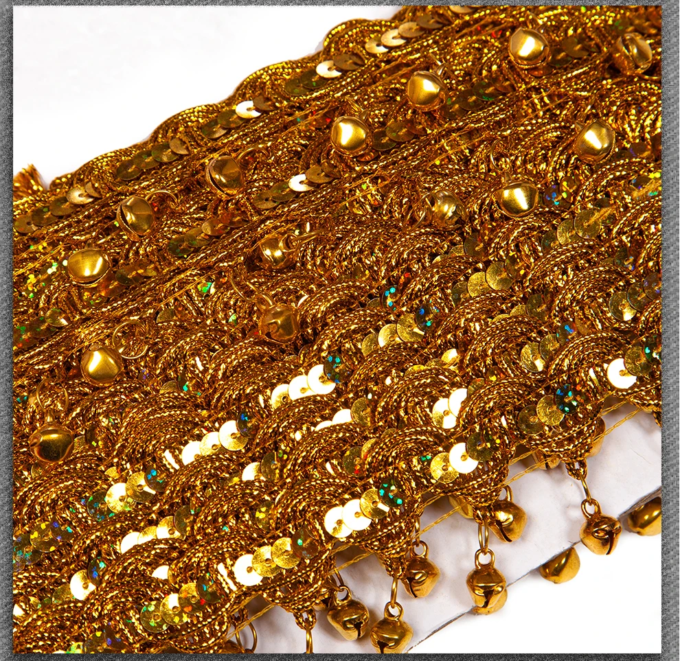 Diy Mini Coin Design Braid Trim 3.5cm Gold Silver Braided Sequined ...