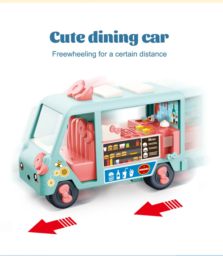 Kids Diy Doll House Play Set Portable Caravan Camper Free Wheel Bus Car ...