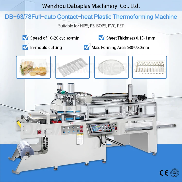 DB-63/78 Thermal Forming Bops Machine Pressure Forming Plastic Food Box ...