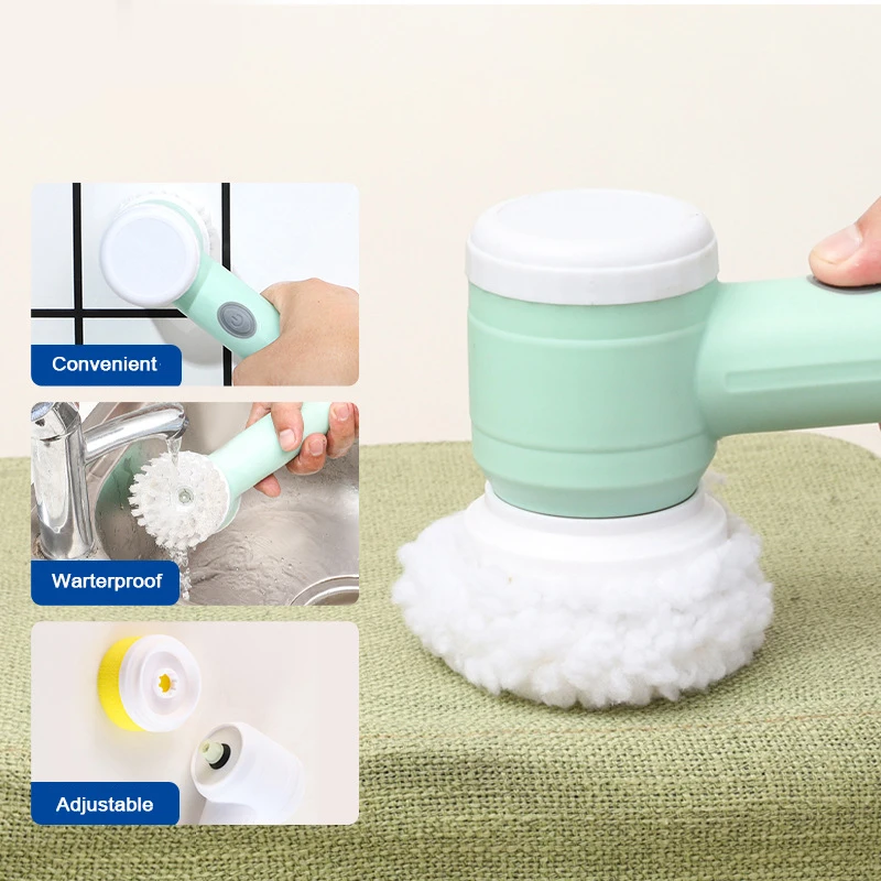 Usb Rechargeable Kitchen Dishwashing Brush Sink Cleaner Bathroom ...