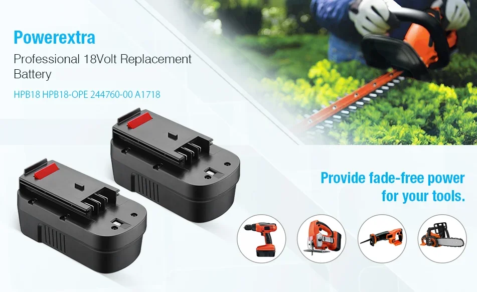 3700mAh 18v Replacement Li-ion Rechargeable 18volt Lithium Ion Power Tool Battery Pack for Black ...