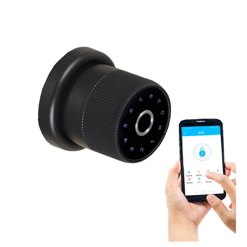 Smart Wireless Ttlock Round Bolt Fingerprint Lock Digital Card Code ...