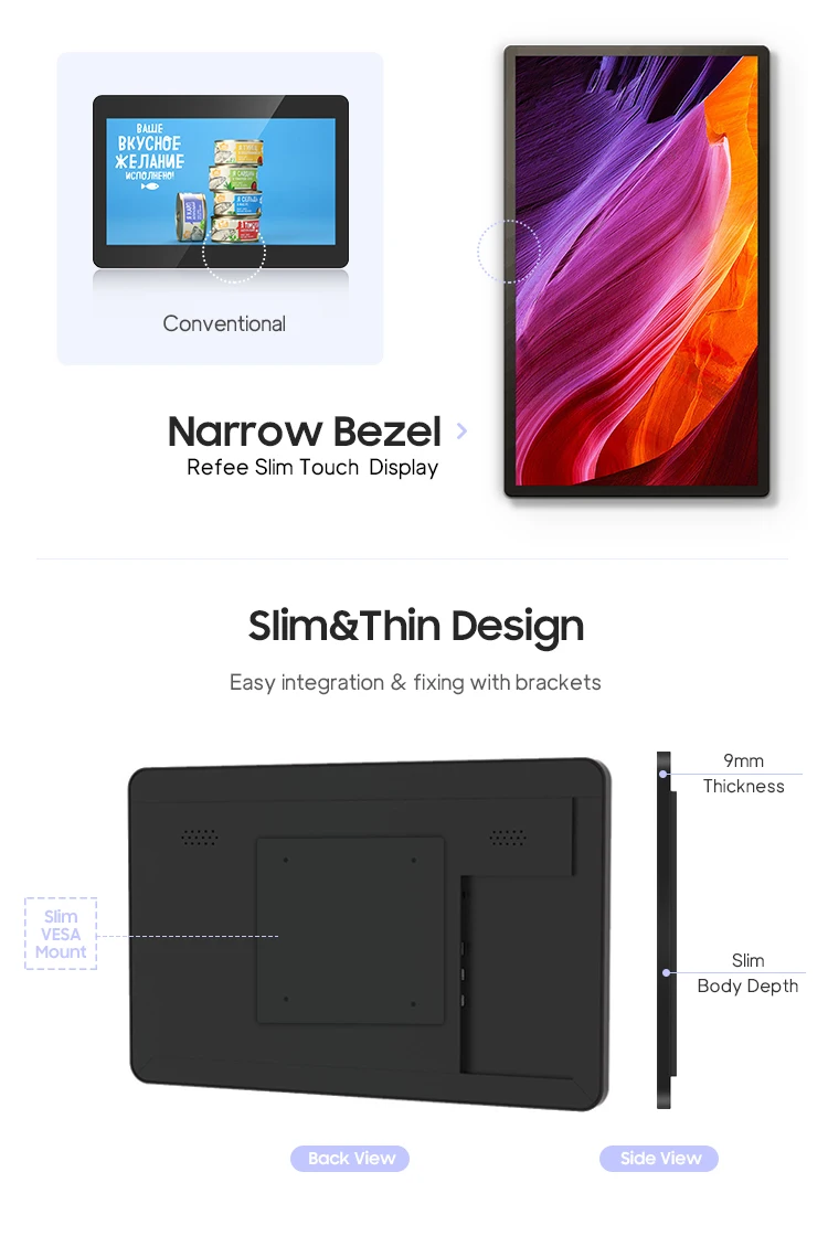 Fast Shipped 4K LCD Wall Mounted Tablet - Android Touch Screen