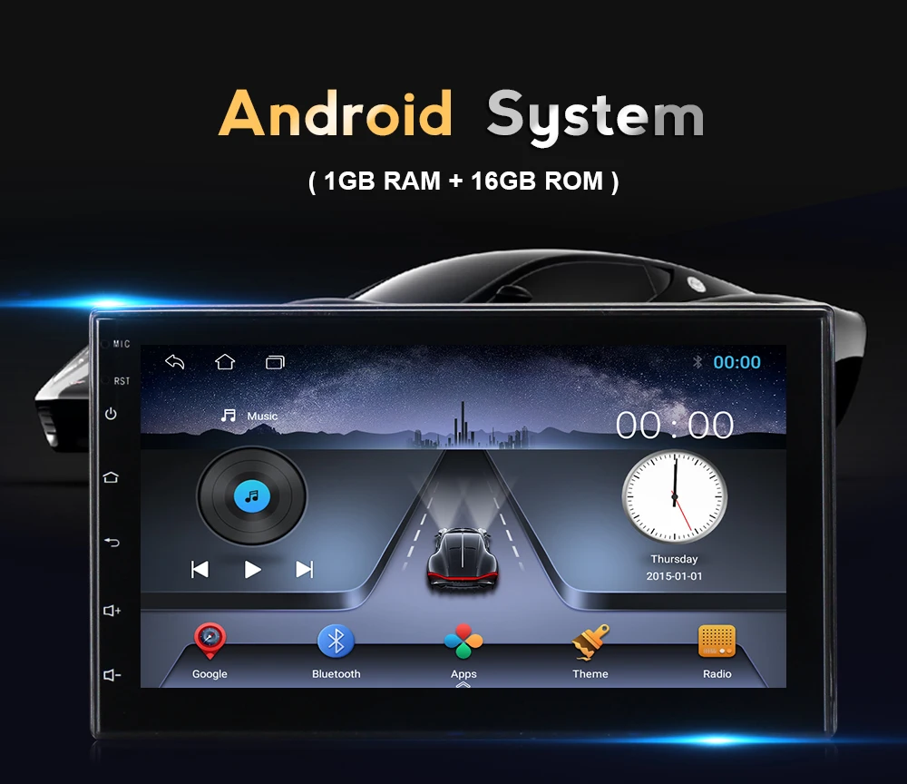Mekede Ts7 Android System 1+16g Car Radio Dvd Player For Universal All ...