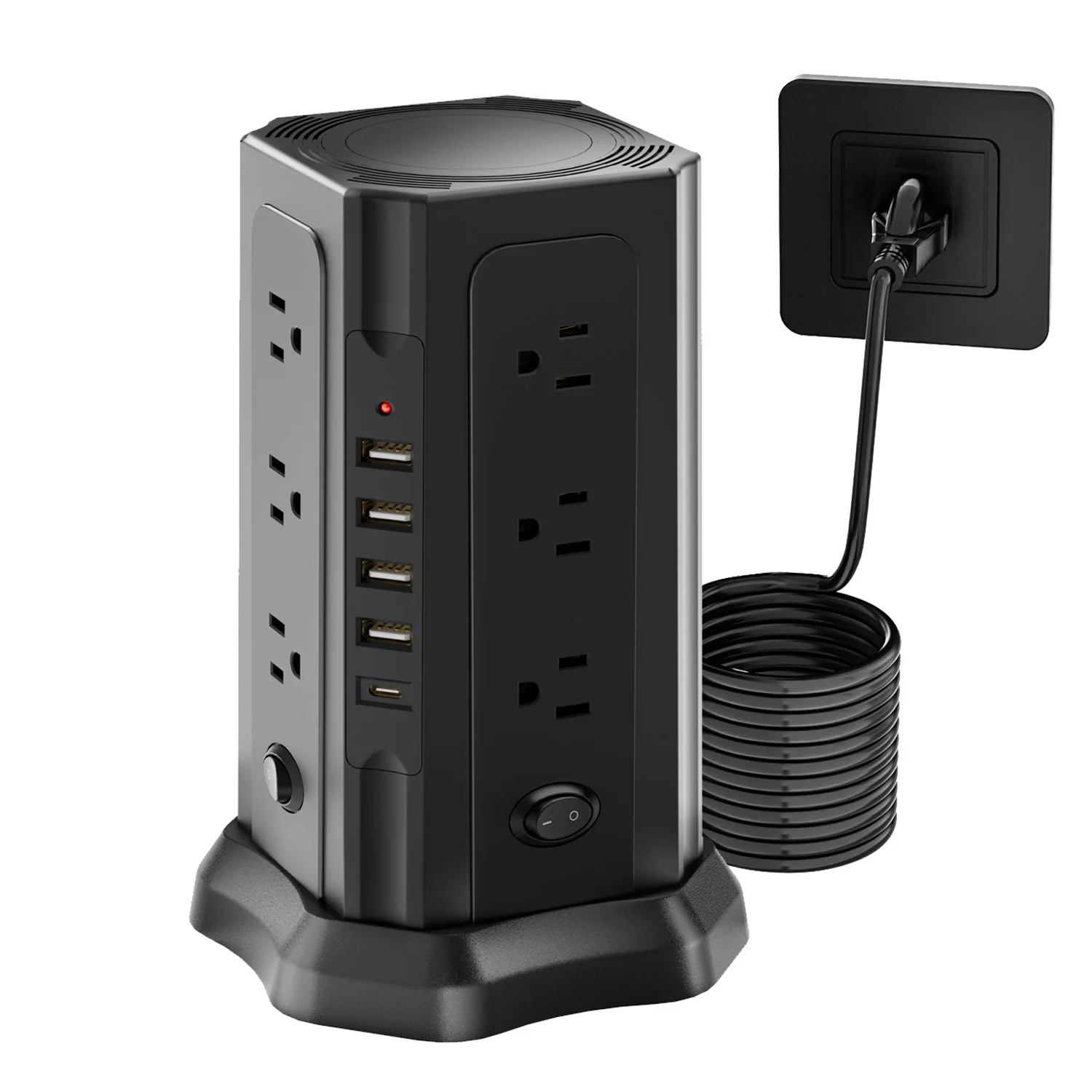 Supplier Hot Sale 12 Way+4 USB Ports+1 Type-c Power Socket Extension ...