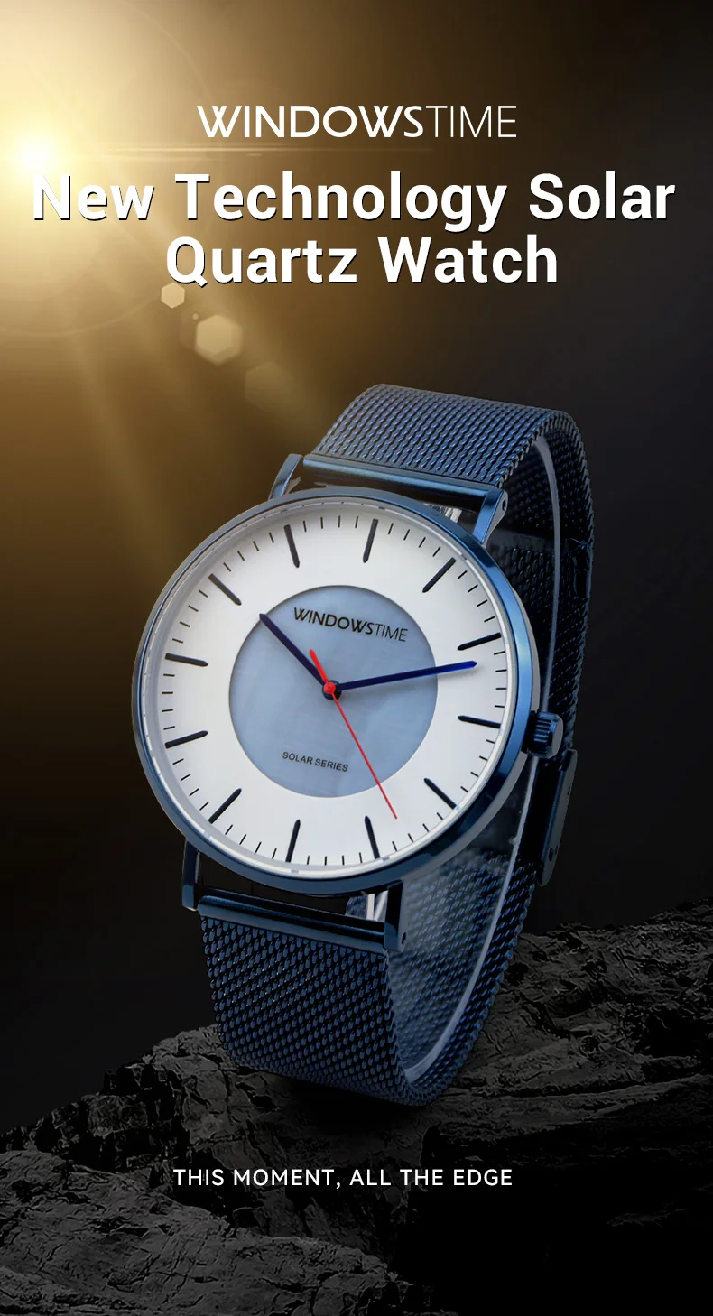 Custom Paneles Solares Solar Battery Solar Power Energy Watch for Men ...