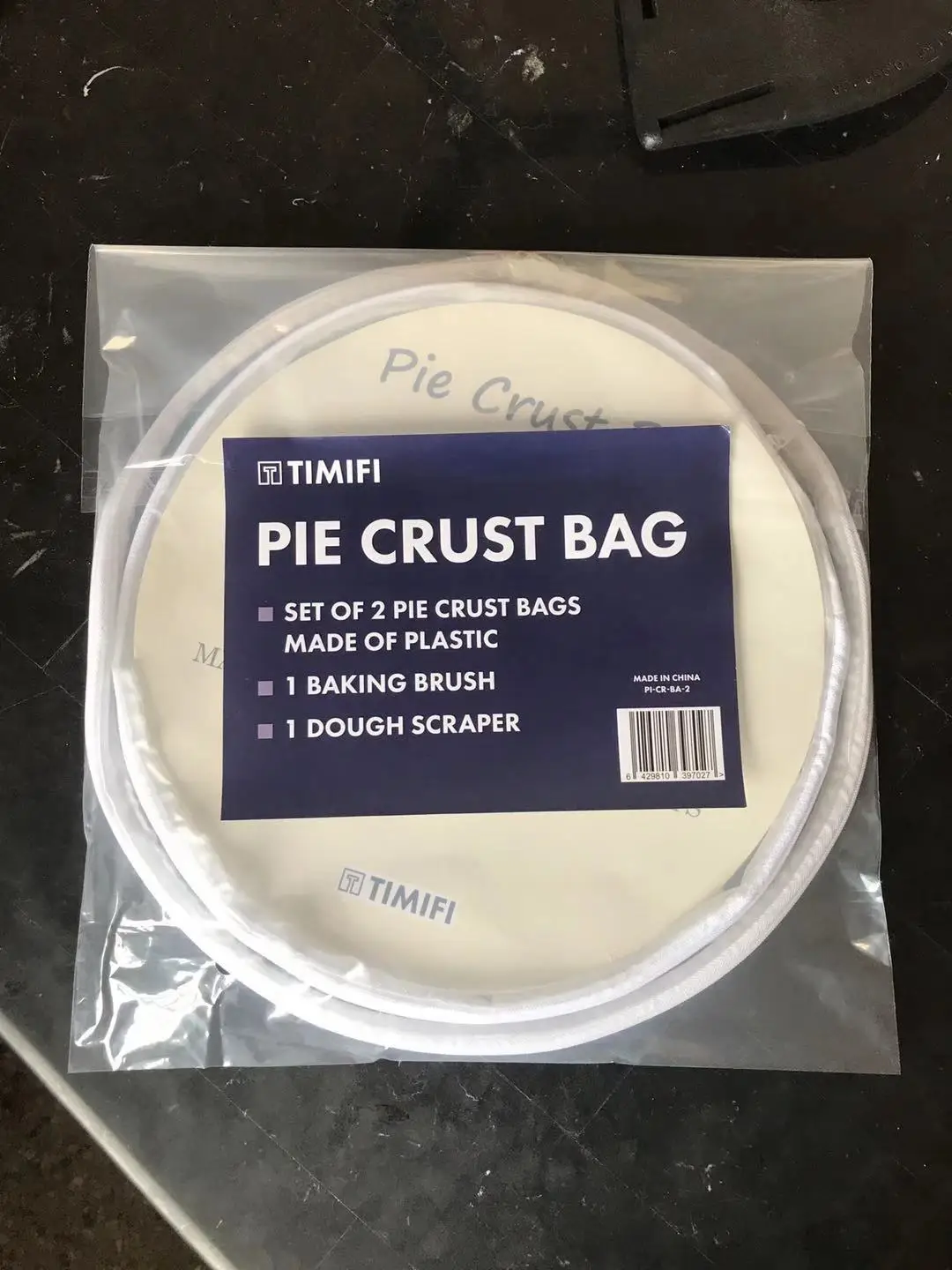 Zippered Plastic Pie Crust Making Bags with Food Grade Silicone Basting ...