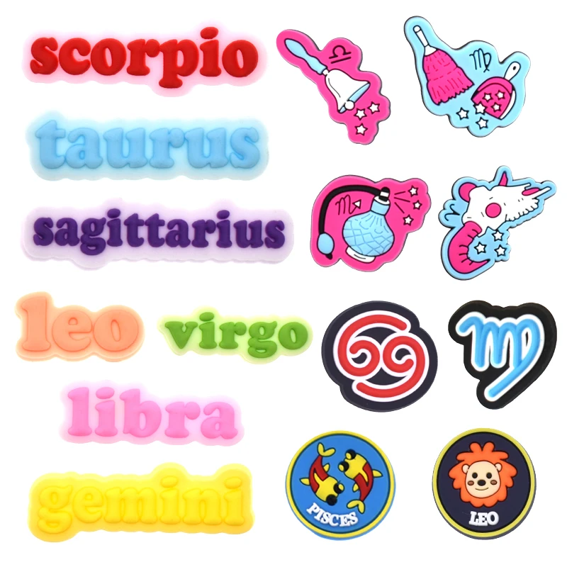 Zodiac Sign Clog Shoe Charms For Croc Zodiac Horoscope For Rhinestone ...