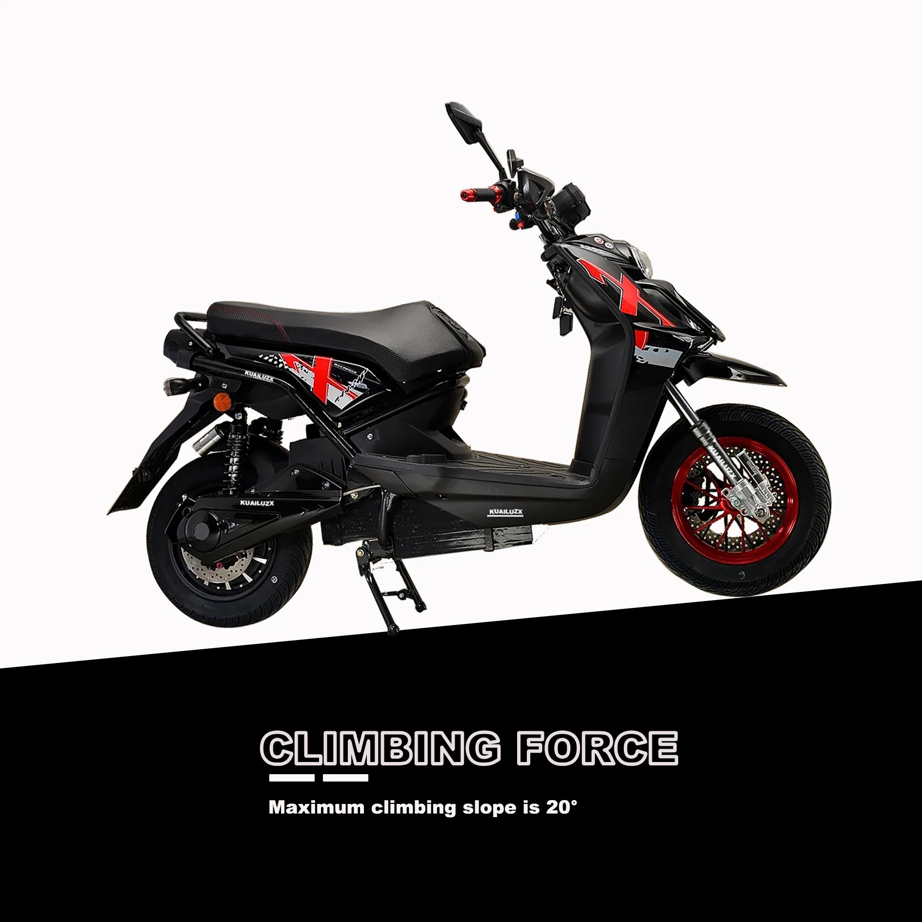 High Speed Electric Moped with Pedal - 1500W to 2000W