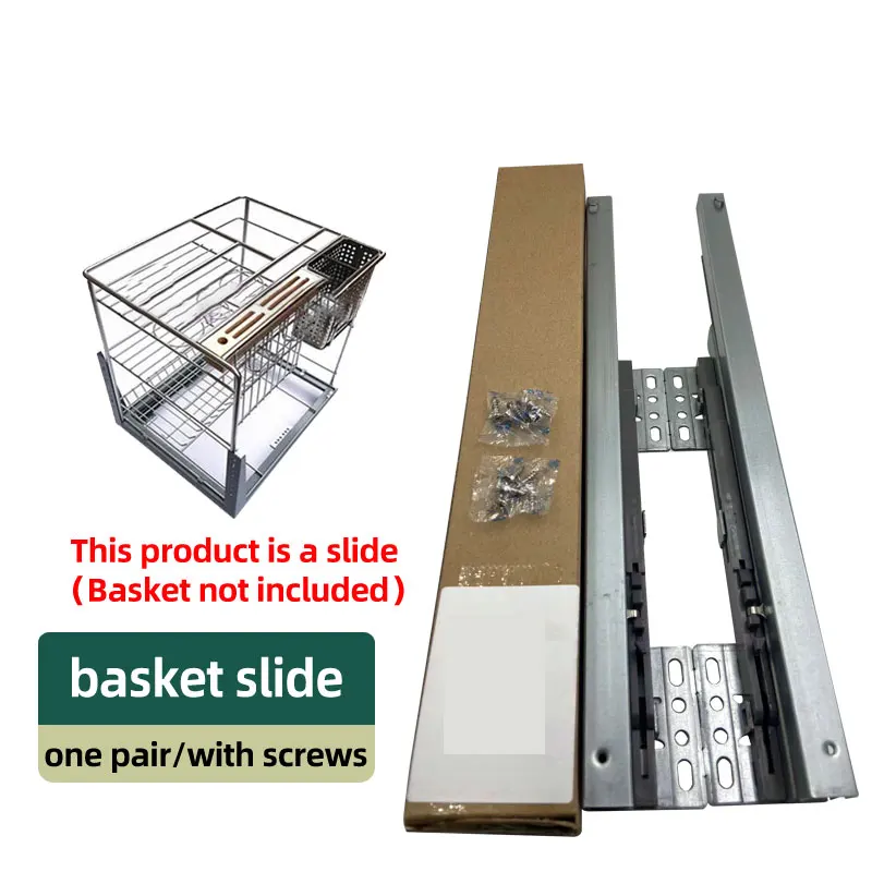 3 Fold Extension Undermount Kitchen Basket Soft Closing 400mm Bottom ...
