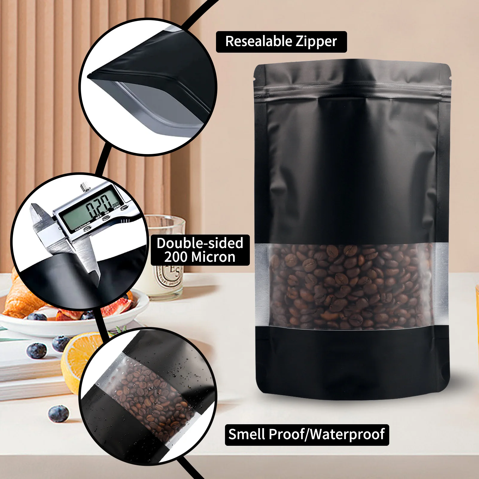 Aluminum Foil Doypack Coffee Tea Package - Customizable