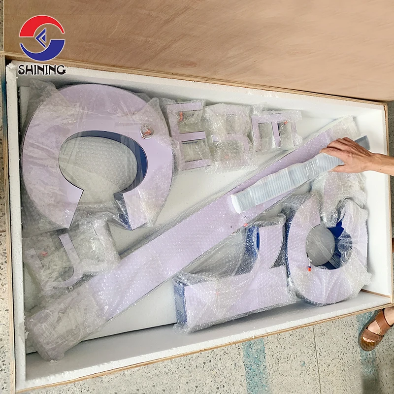 3d Embossing Outdoor Signboard Logo Signage Stainless Steel Acrylic ...